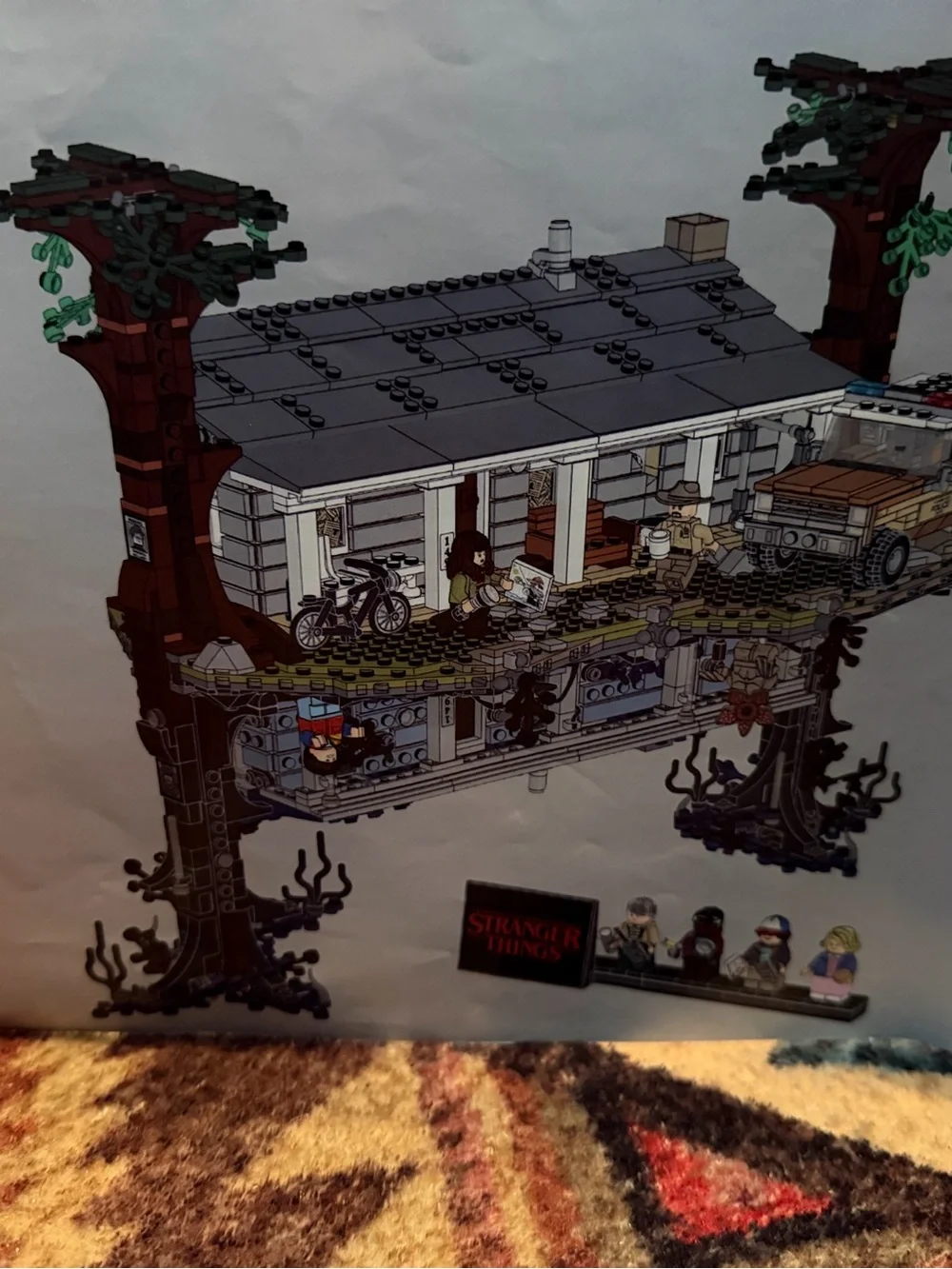 Other | Stranger Things Upside Down Lego Display Set Brown Tan Blue ...